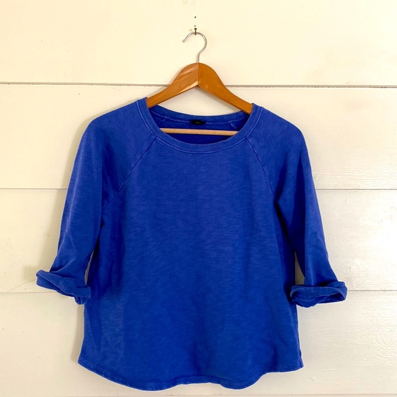 J. Crew | Tops | J Crew Royal Blue Raglan Top | Poshmark